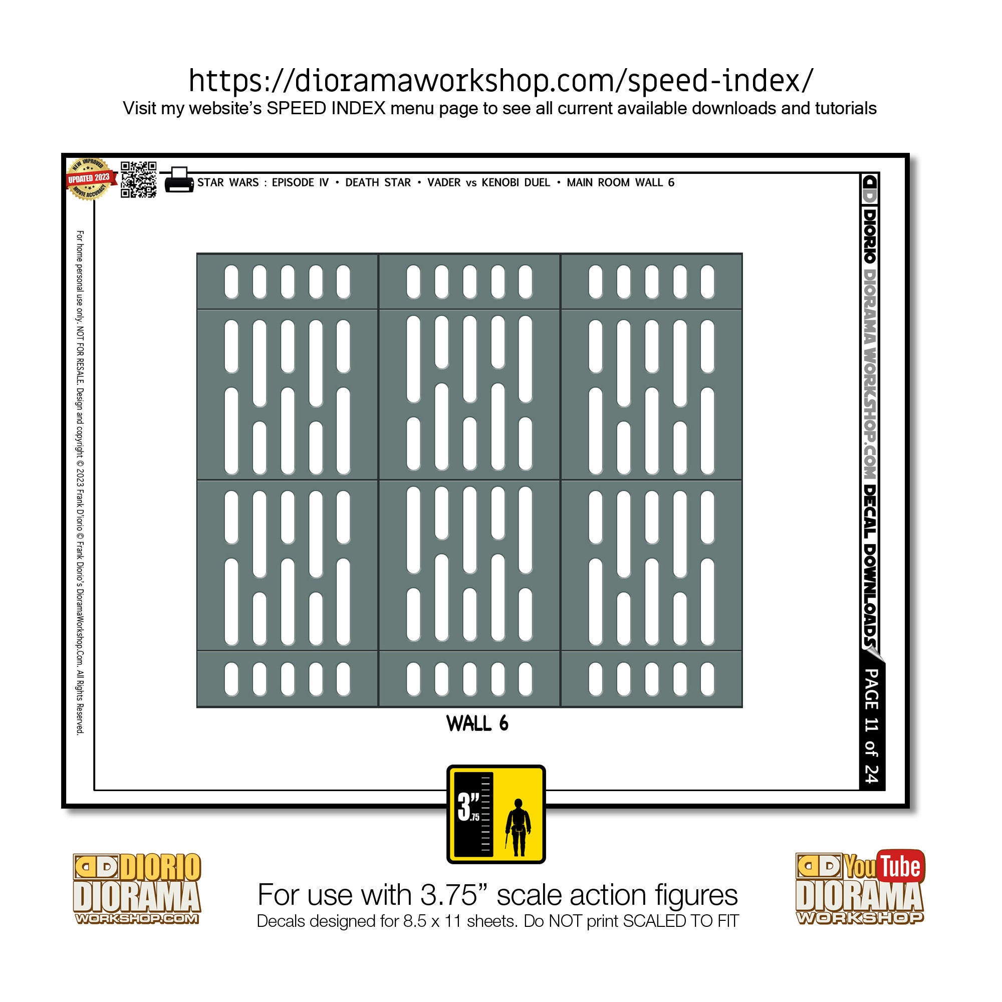Star Wars Diorama Decals : Death Star Vader Vs Kenobi - Etsy Australia
