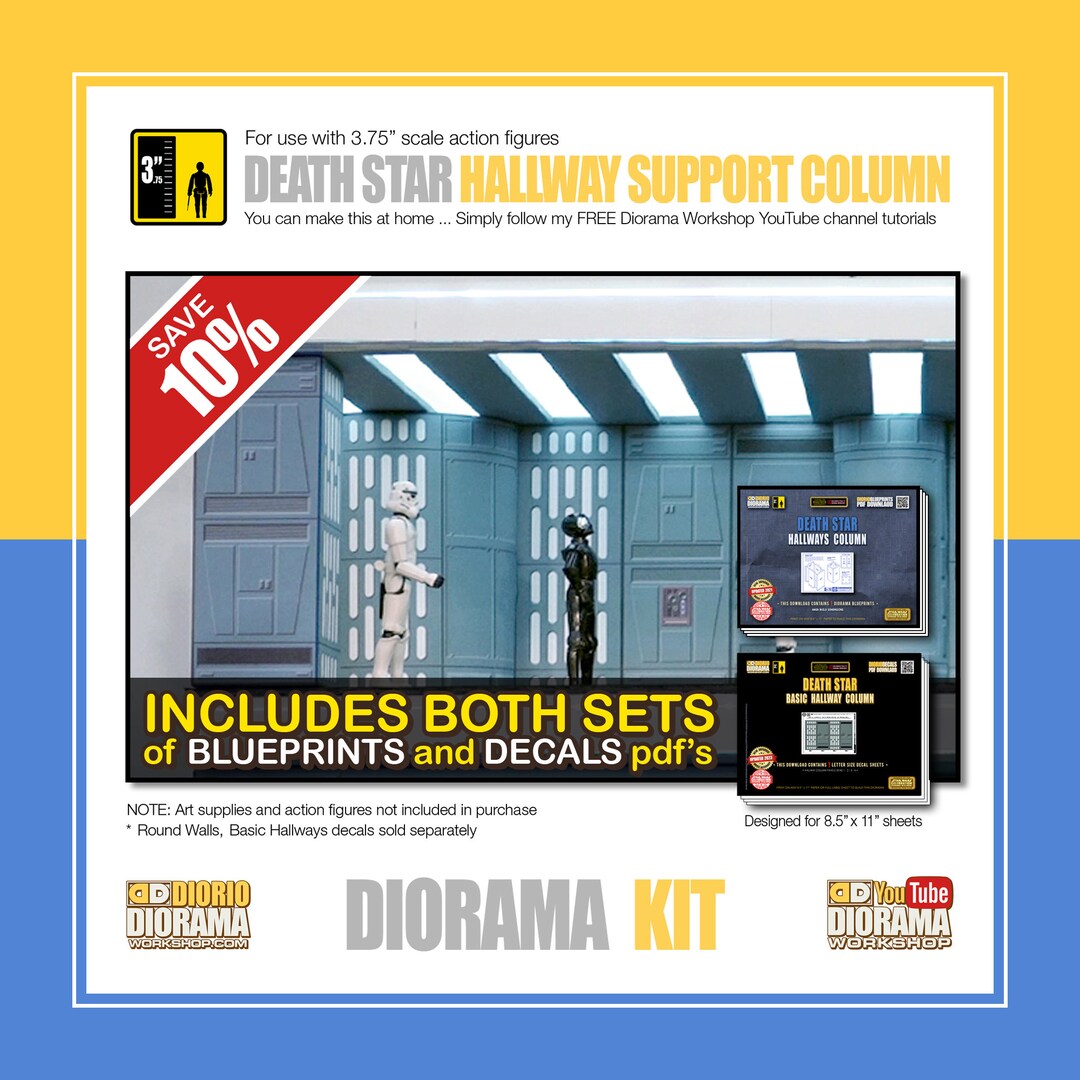 Star Wars Diorama Kit : Death Star Support Column Accessory - Etsy