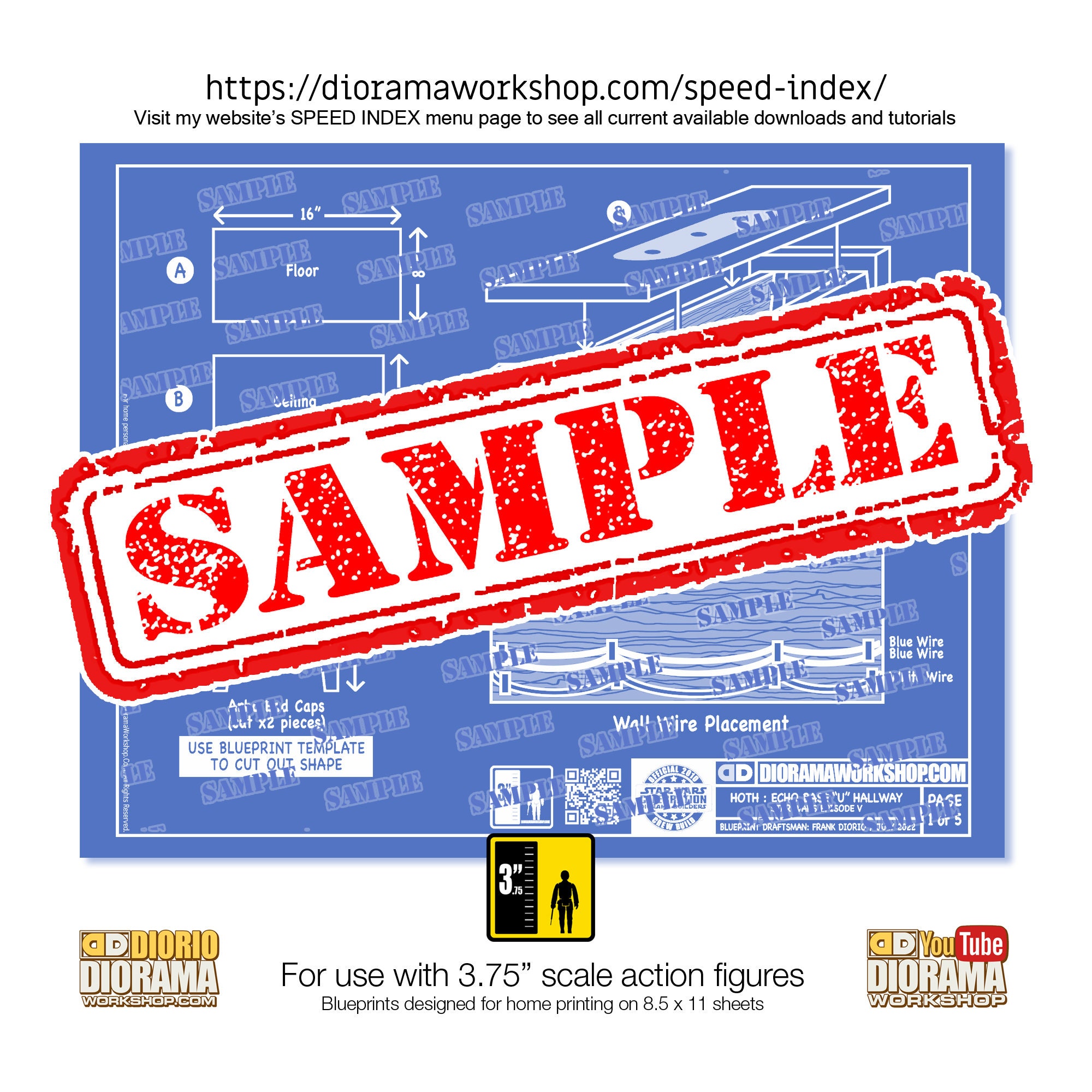 Star Wars Diorama Blueprints : Hoth Echo Base Hallway - Etsy