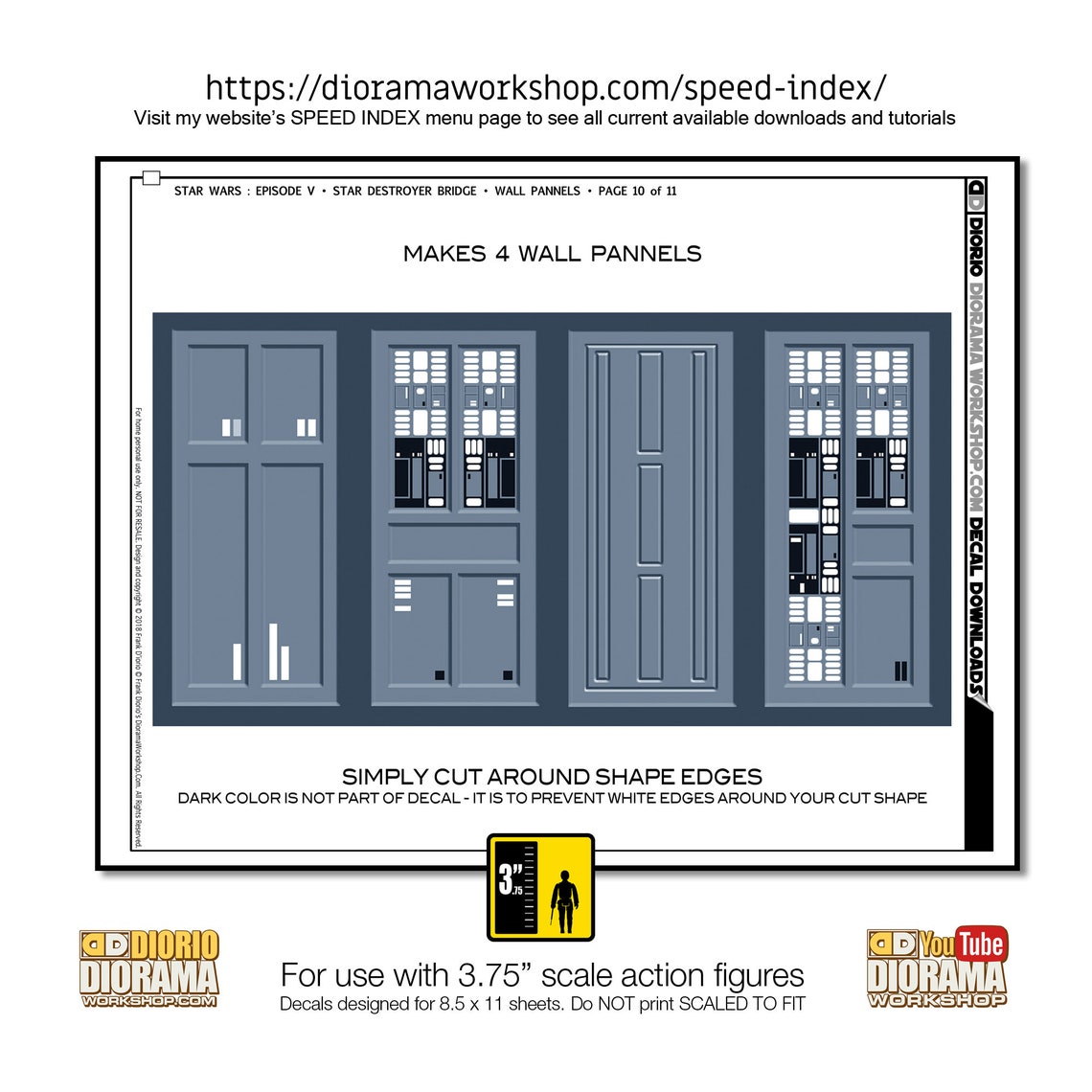 Star Wars Diorama Decals : Star Destroyer Bridge - Etsy