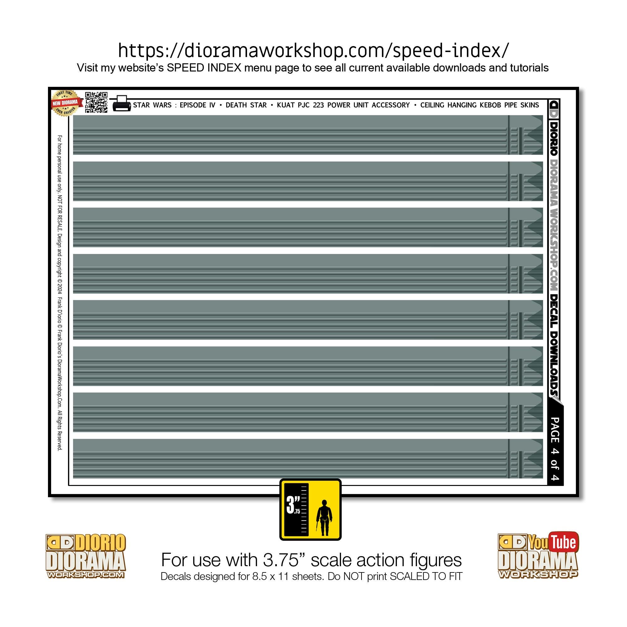 Star Wars Diorama Decals : Death Star Power Unit Accessory - Etsy