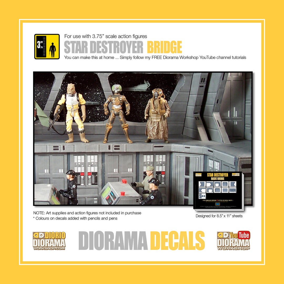 Star Wars Diorama Decals : Star Destroyer Bridge - Etsy