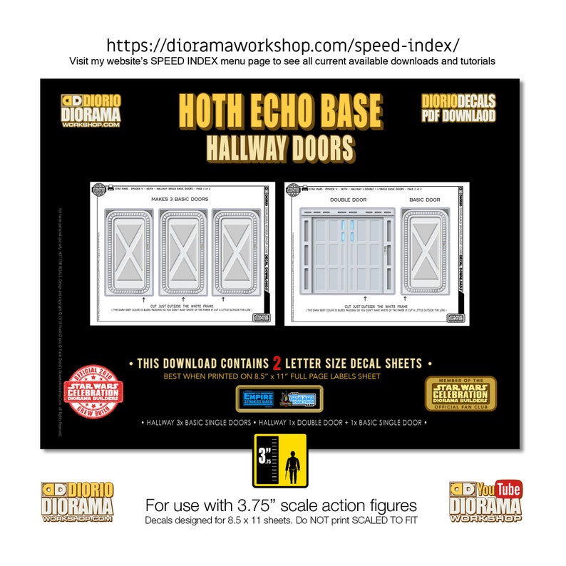 Star Wars Diorama Decals : Hoth Echo Base Doors Accessory - Etsy
