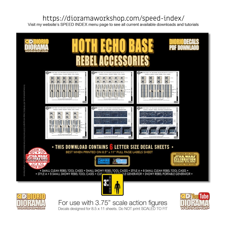 Star Wars Diorama Decals : Hoth Echo Base Rebel Cases and Generators - Etsy