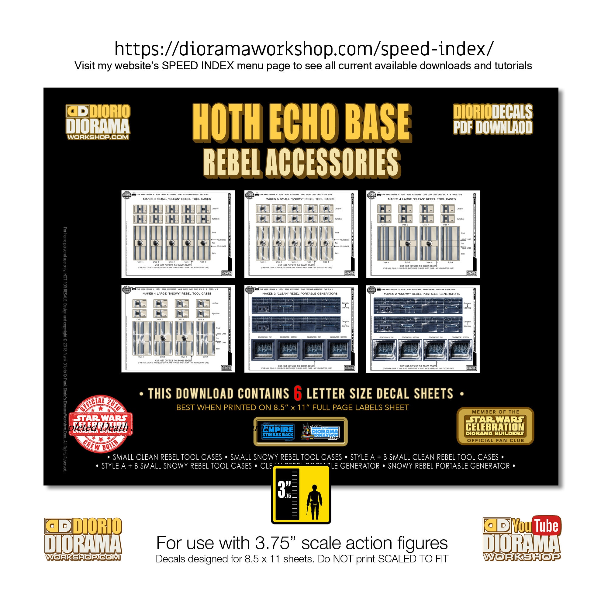 Star Wars Diorama Decals : Hoth Echo Base Rebel Cases and Generators - Etsy