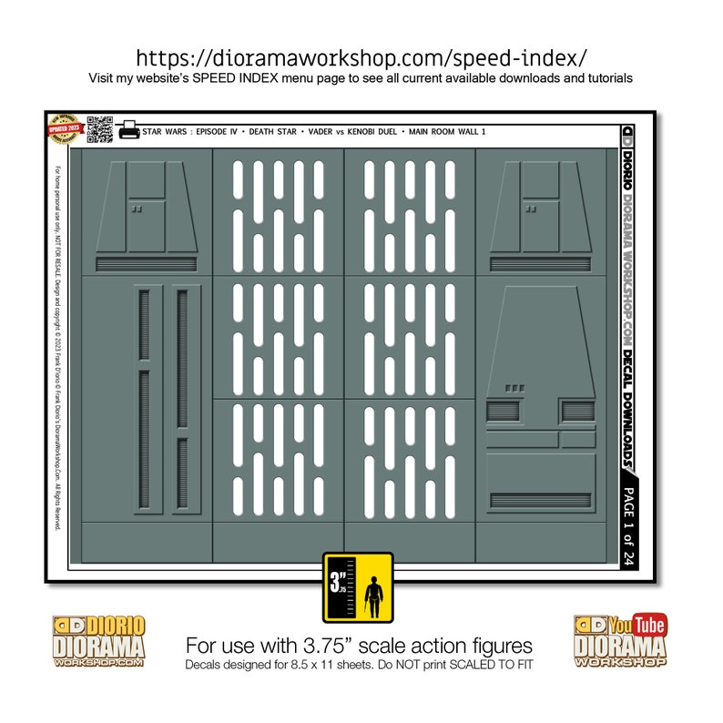 Star Wars Diorama Kit : Death Star Vader Vs Kenobi Room - Etsy
