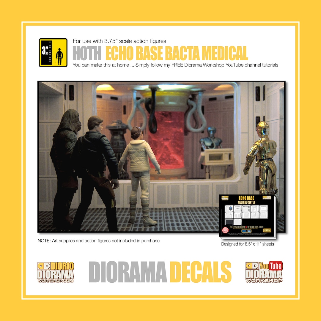 Star Wars Diorama Decals : Hoth Echo Base Bacta Medical Center - Etsy