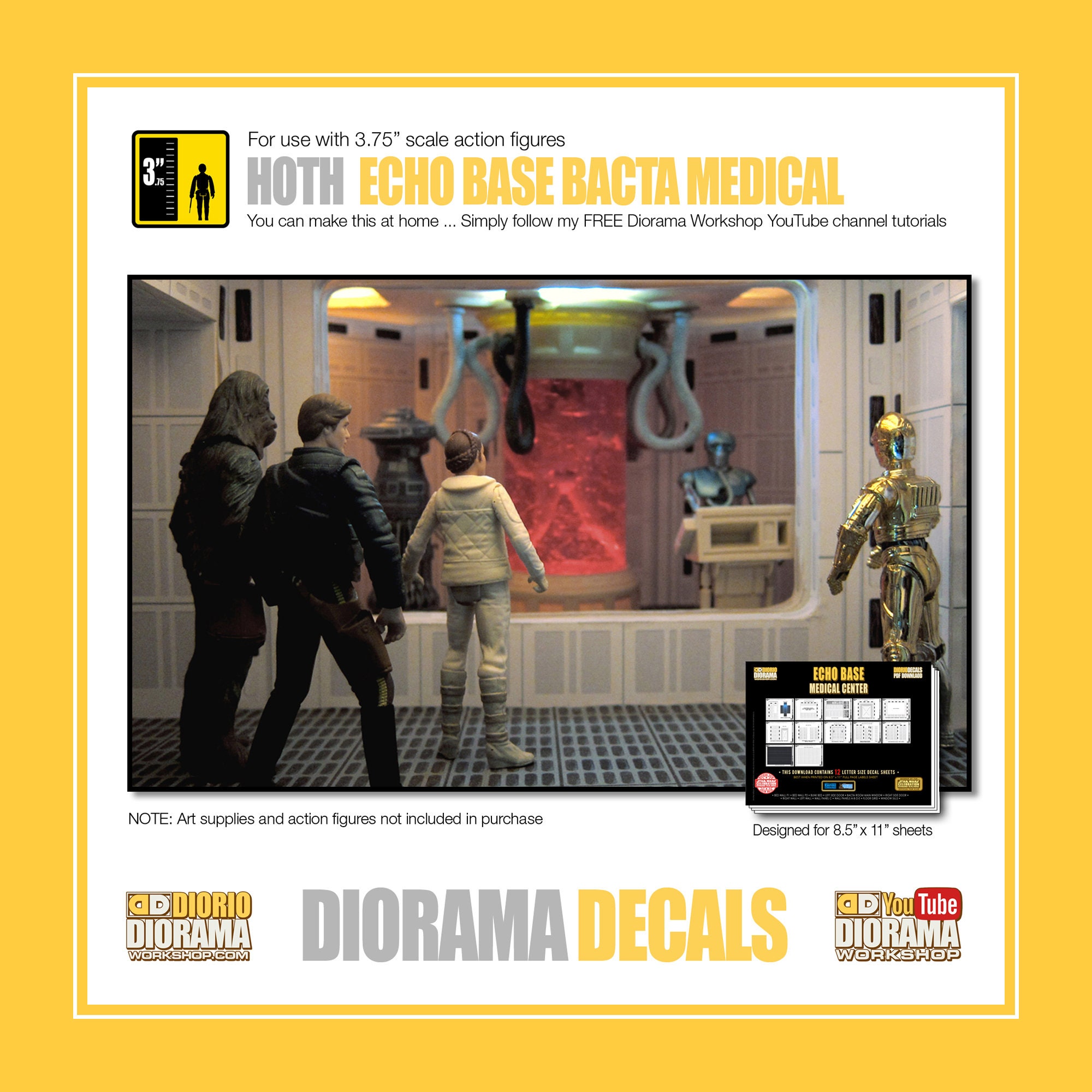 Star Wars Diorama Decals : Hoth Echo Base Bacta Medical Center - Etsy