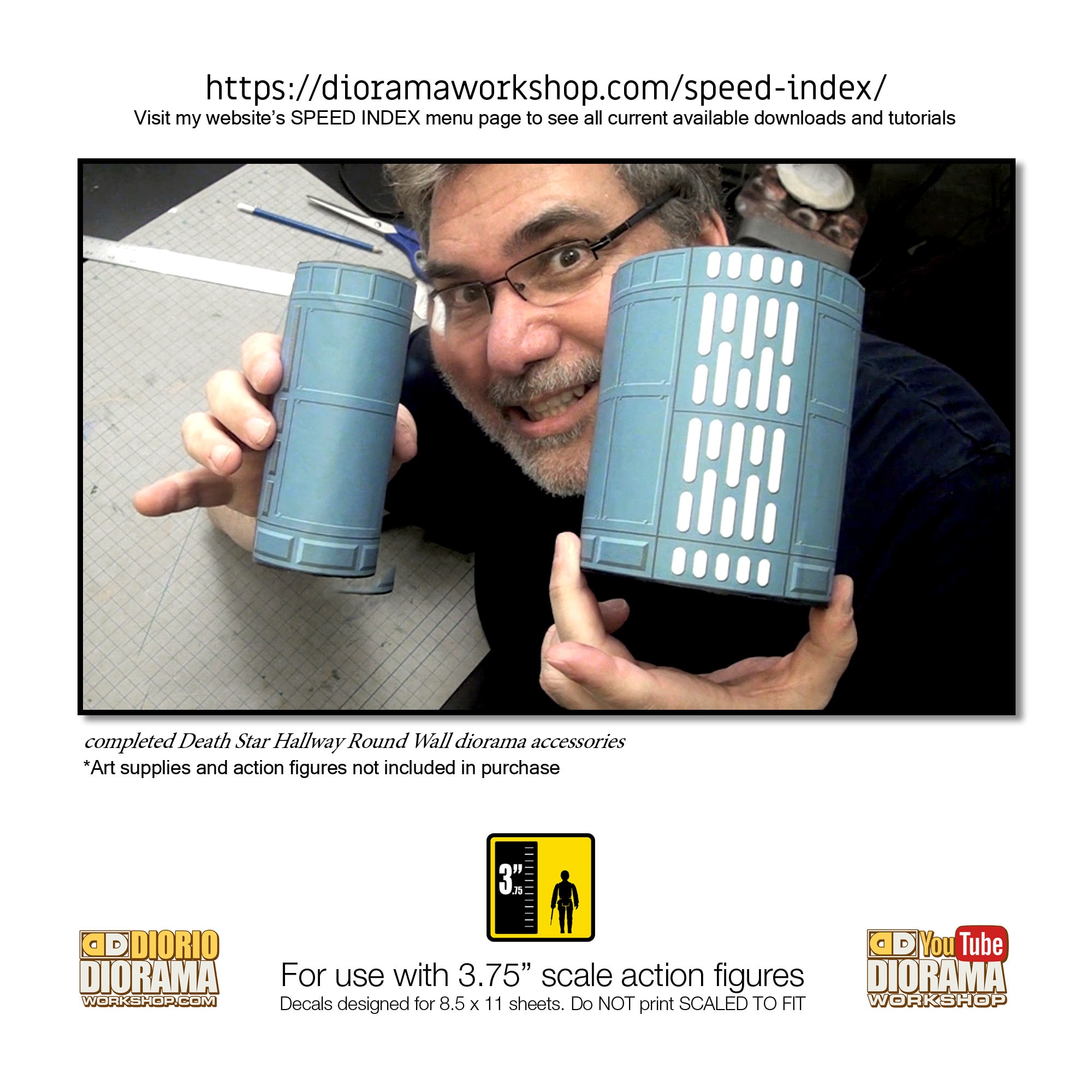 Star Wars Diorama Decals : Death Star Round Walls Accessory - Etsy