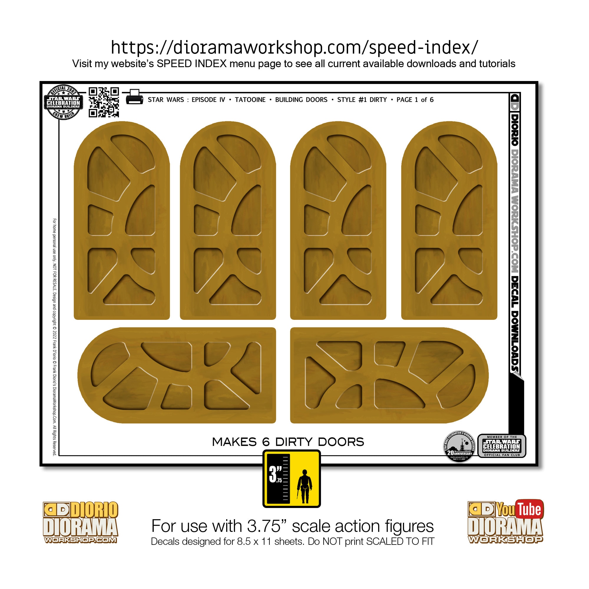 Star Wars Diorama Decals : Tatooine Mos Eisley Doors - Etsy