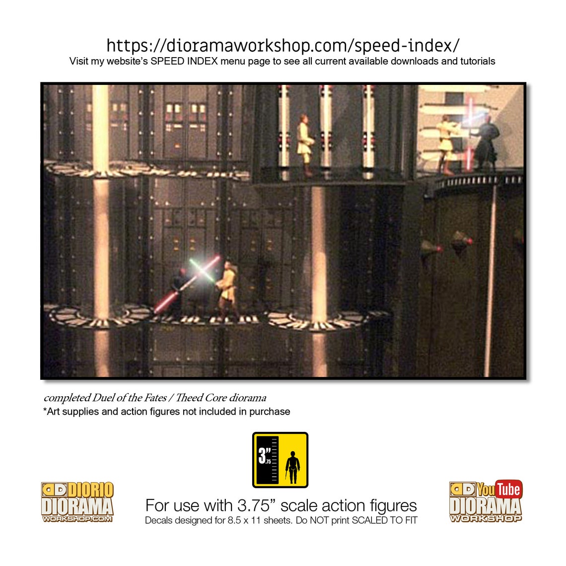 Star Wars Diorama Decals : Naboo Theed Core Walls - Etsy