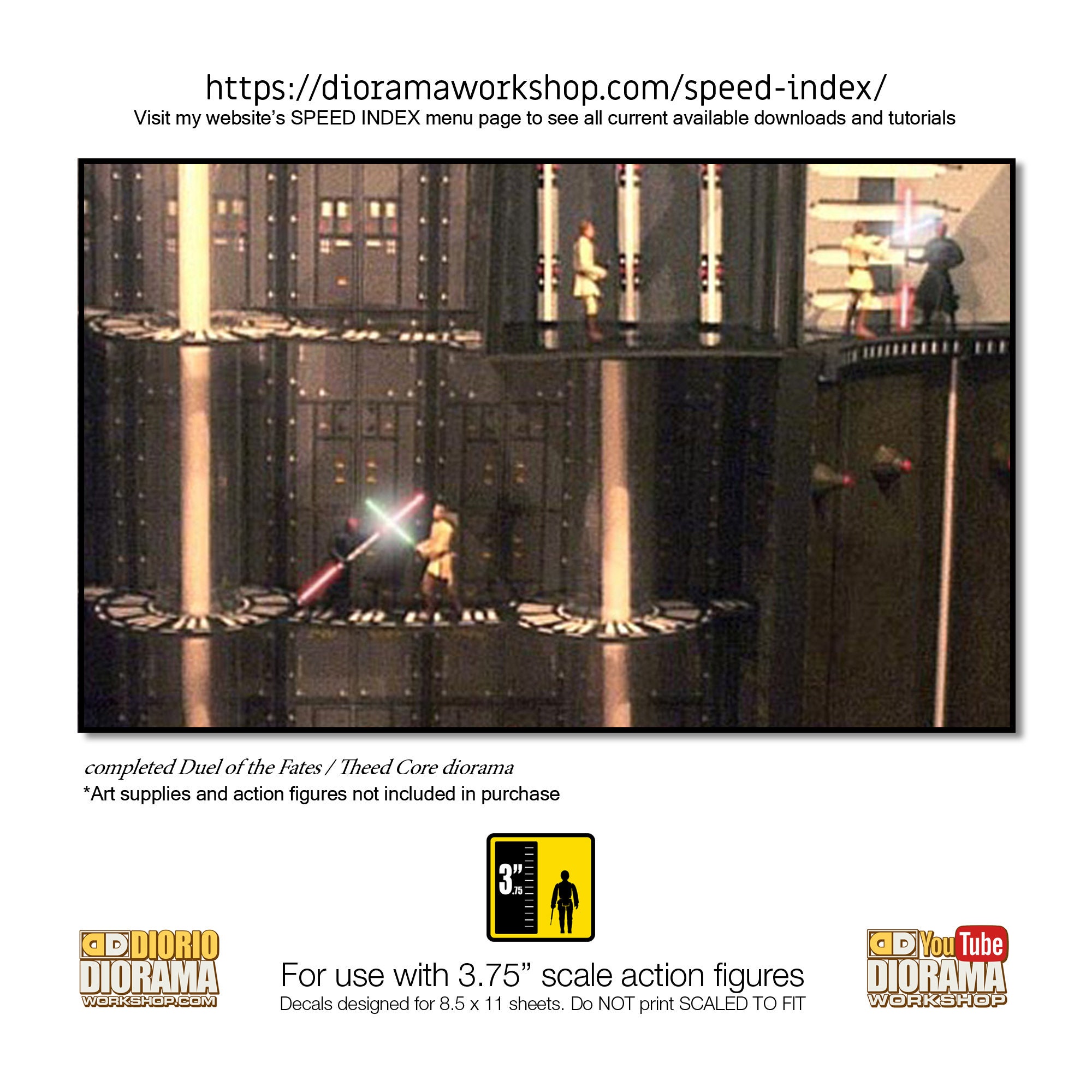 Star Wars Diorama Decals : Naboo Theed Core Walls - Etsy