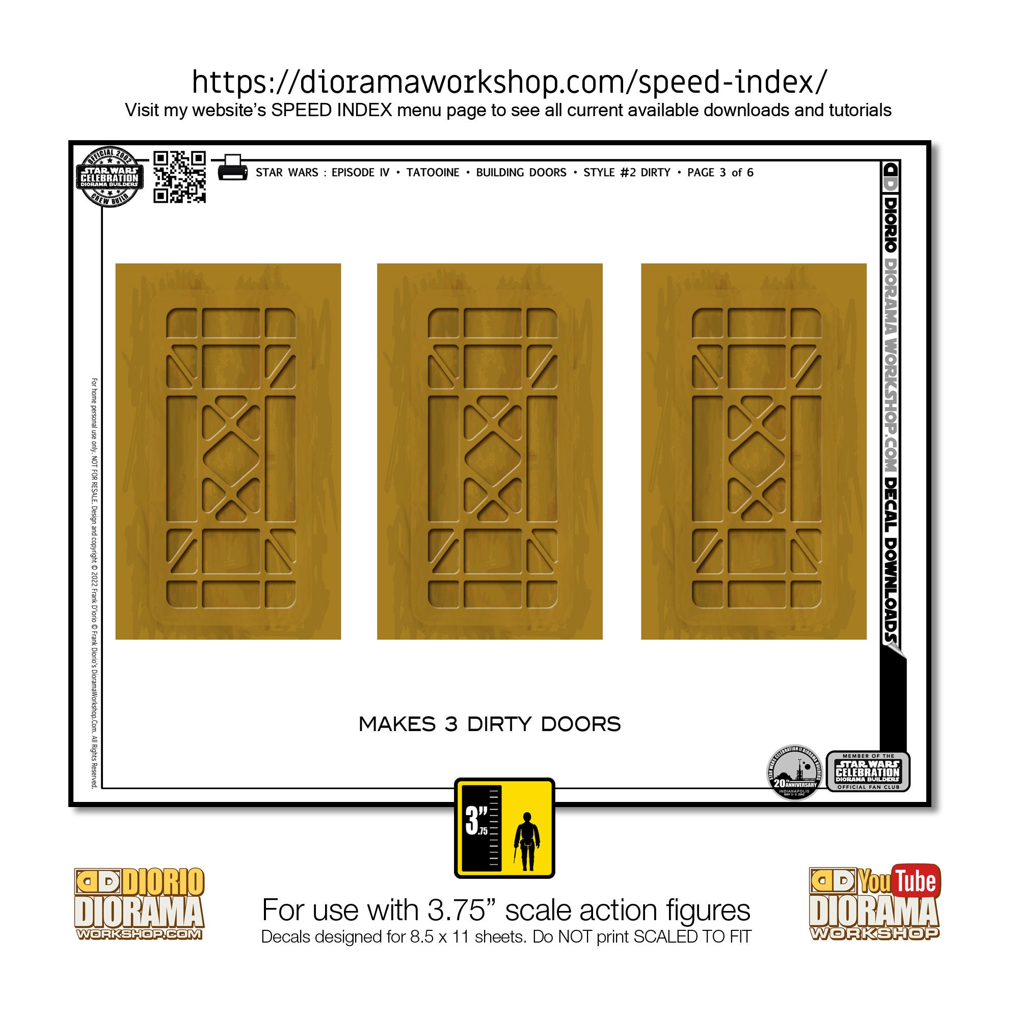 Star Wars Diorama Decals : Tatooine Mos Eisley Doors - Etsy