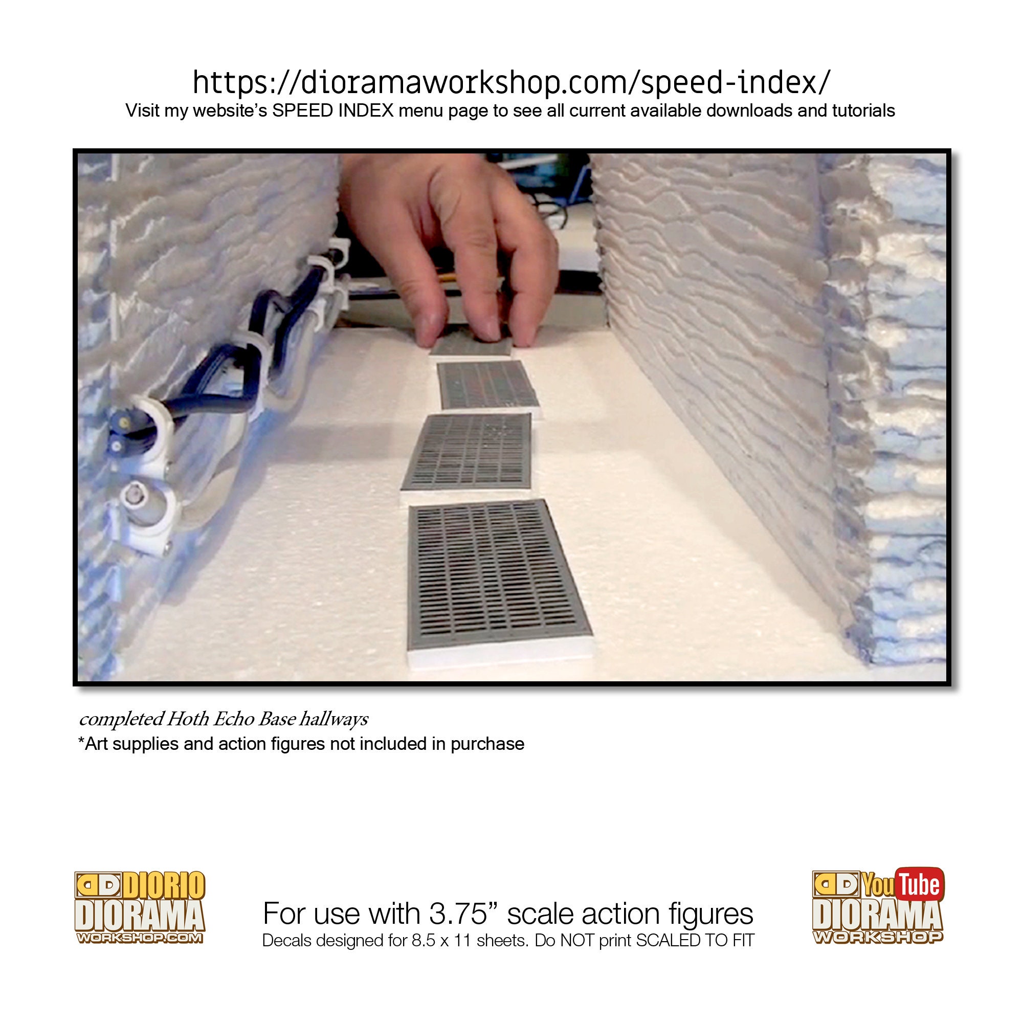 Star Wars Diorama Kit : Hoth Echo Base Hallway - Etsy