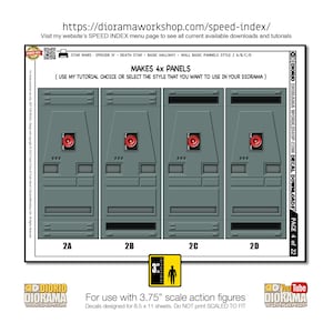 Star Wars Diorama Decals : Death Star Basic Hallway Walls - Etsy
