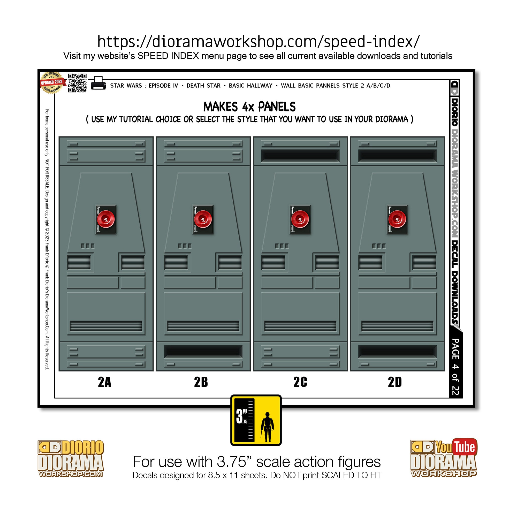 Star Wars Diorama Decals : Death Star Basic Hallway Walls - Etsy