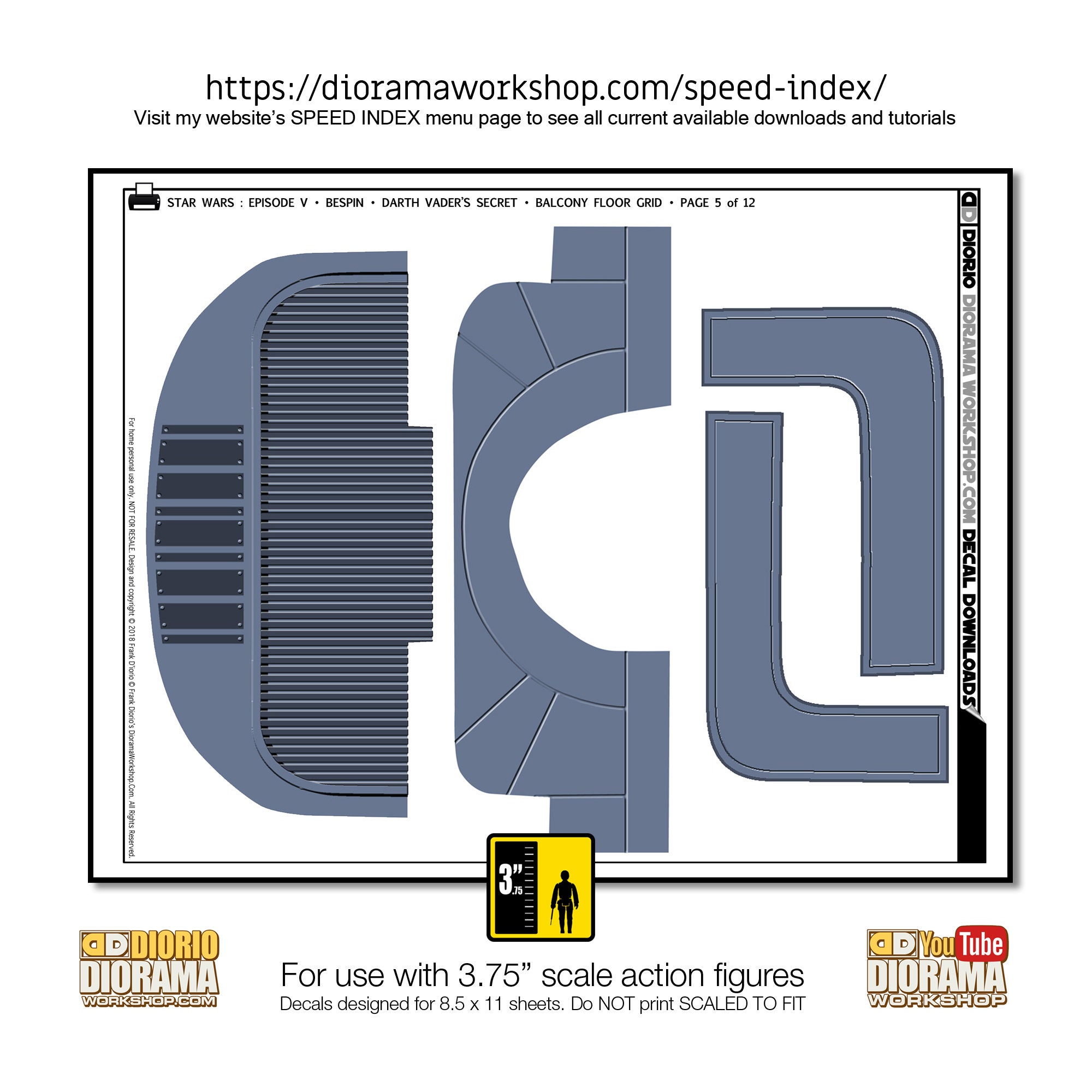 Star Wars Diorama Decals : Bespin Darth Vader's Secret - Etsy