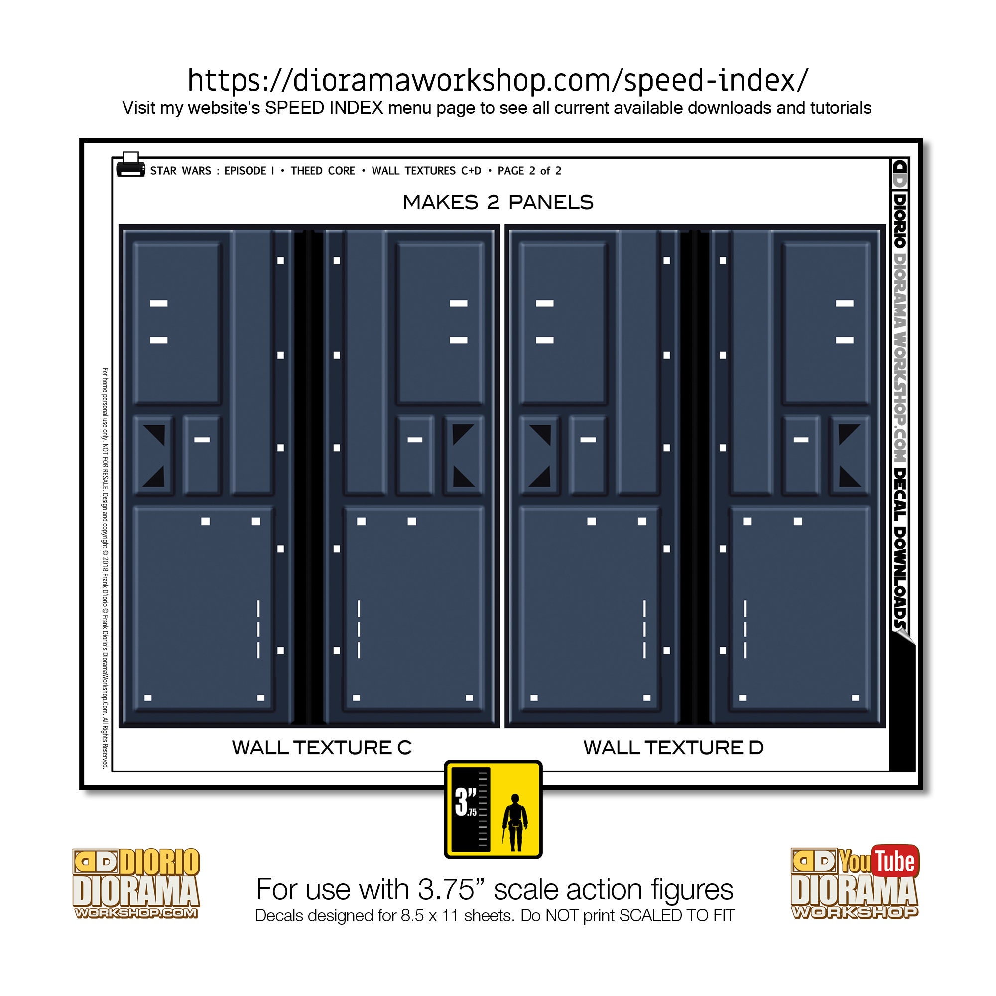Star Wars Diorama Decals : Naboo Theed Core Walls - Etsy