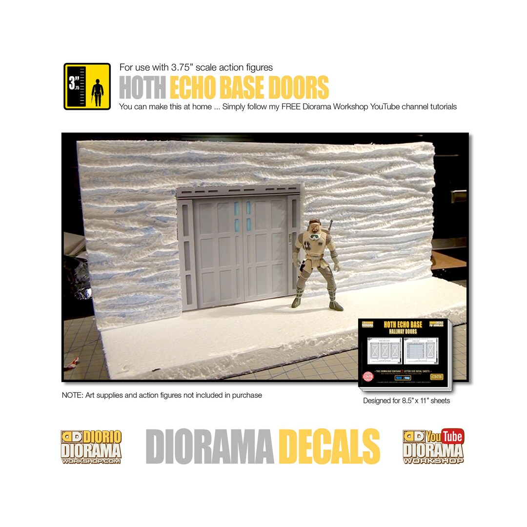 Star Wars Diorama Decals : Hoth Echo Base Doors Accessory - Etsy