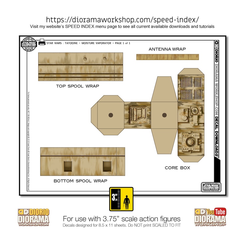 Star Wars Diorama Decals : Tatooine Moisture Vaporator - Etsy