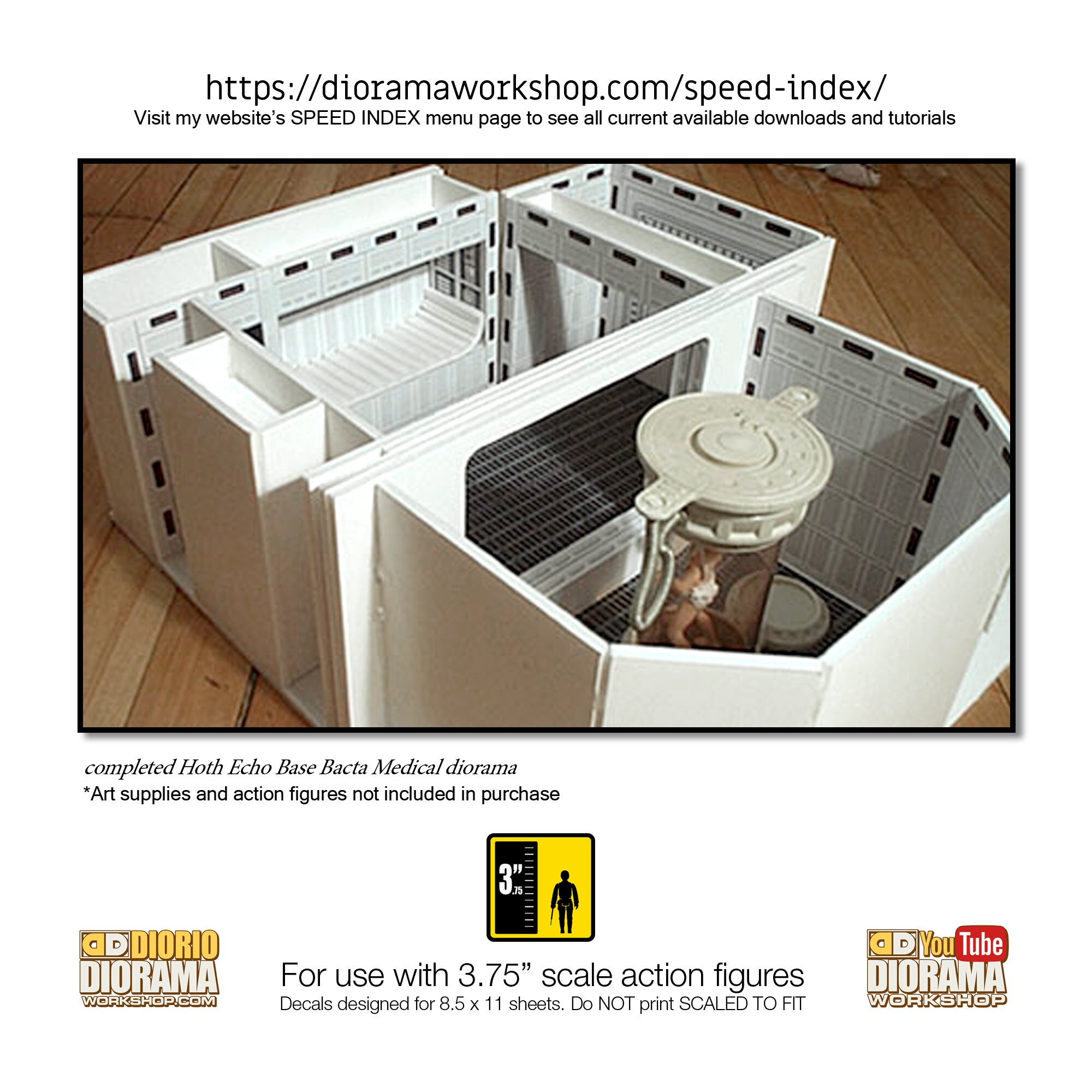 Star Wars Diorama Decals : Hoth Echo Base Bacta Medical Center - Etsy