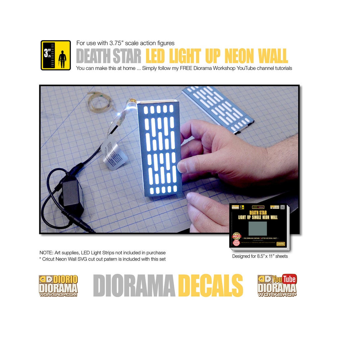 Star Wars Diorama Decals : Death Star Hallway LED Light up - Etsy