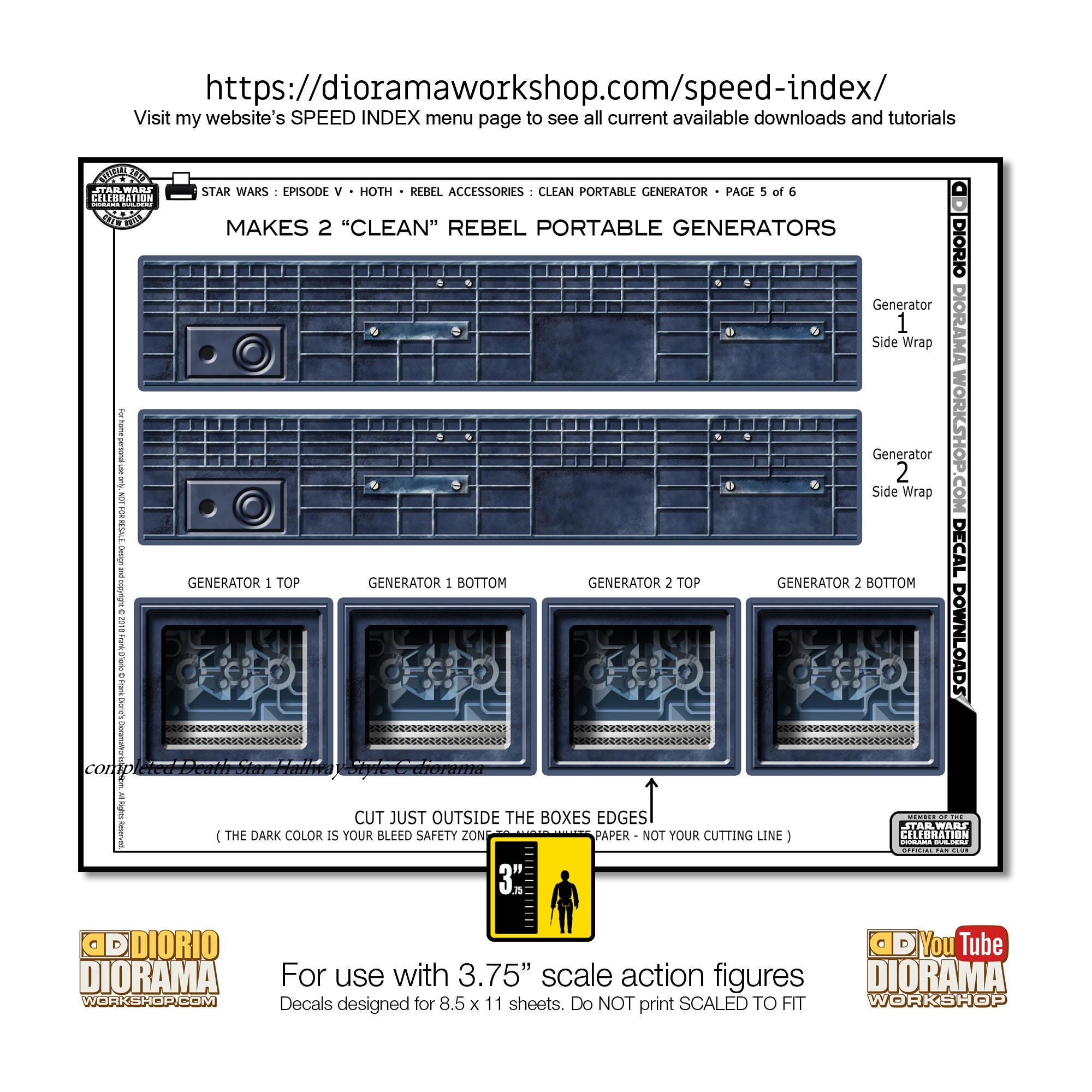 Star Wars Diorama Decals : Hoth Echo Base Rebel Cases and Generators - Etsy