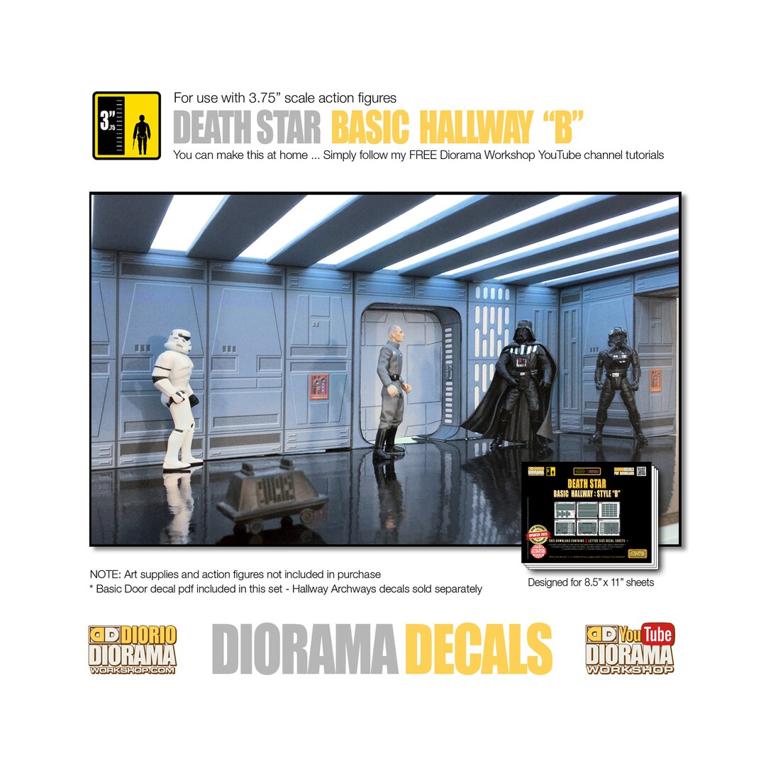 Star Wars Diorama Decals : Death Star Basic Hallway Style B - Etsy