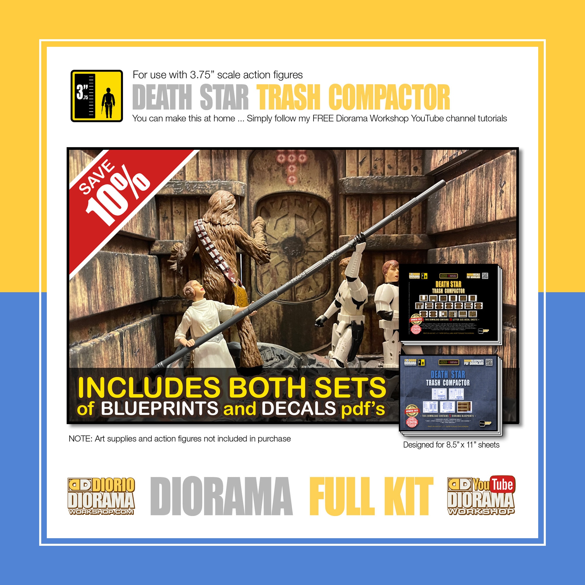 Star Wars Diorama Kit : Death Star Trash Compactor - Etsy