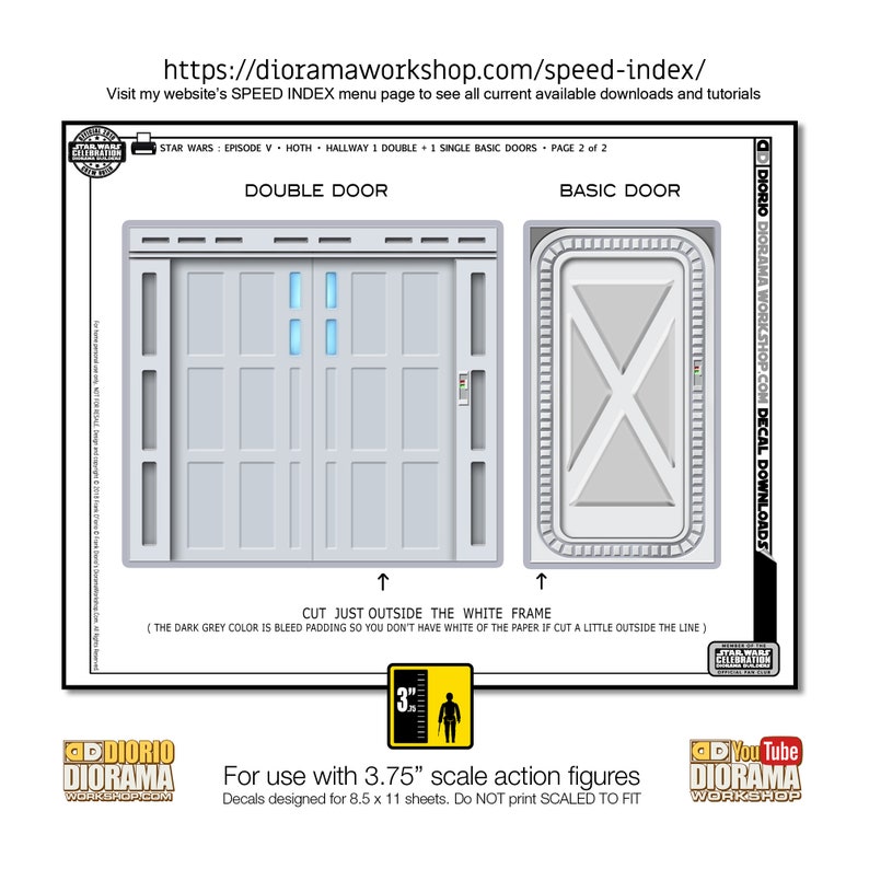 Star Wars Diorama Decals : Hoth Echo Base Doors Accessory - Etsy