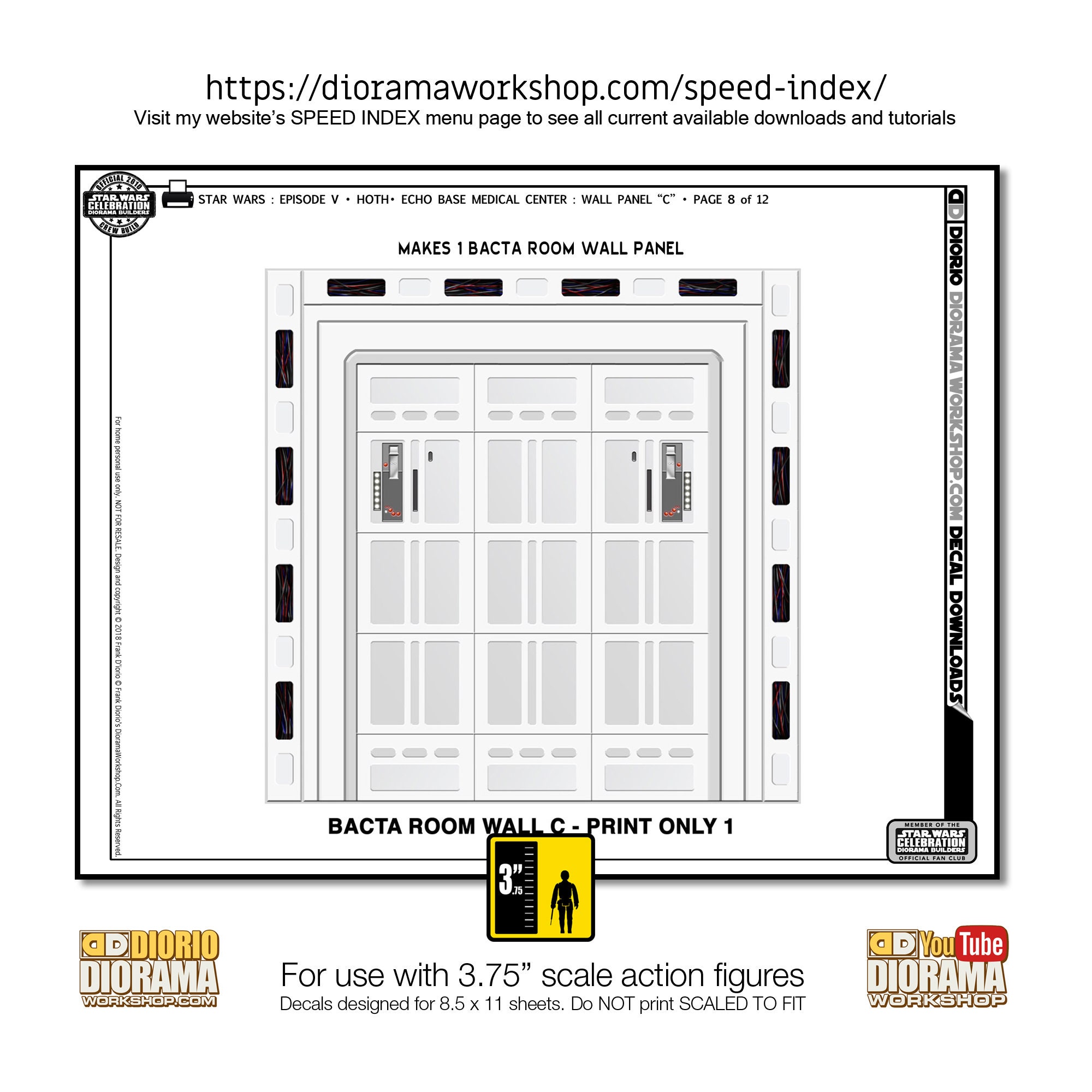 Star Wars Diorama Decals : Hoth Echo Base Bacta Medical Center - Etsy