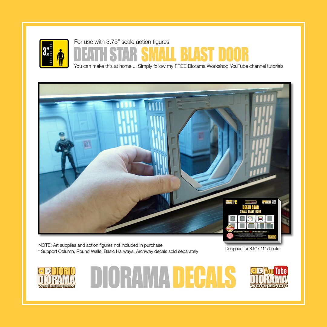 Star Wars Diorama Decals : Death Star Small Blast Doors Accessory ...