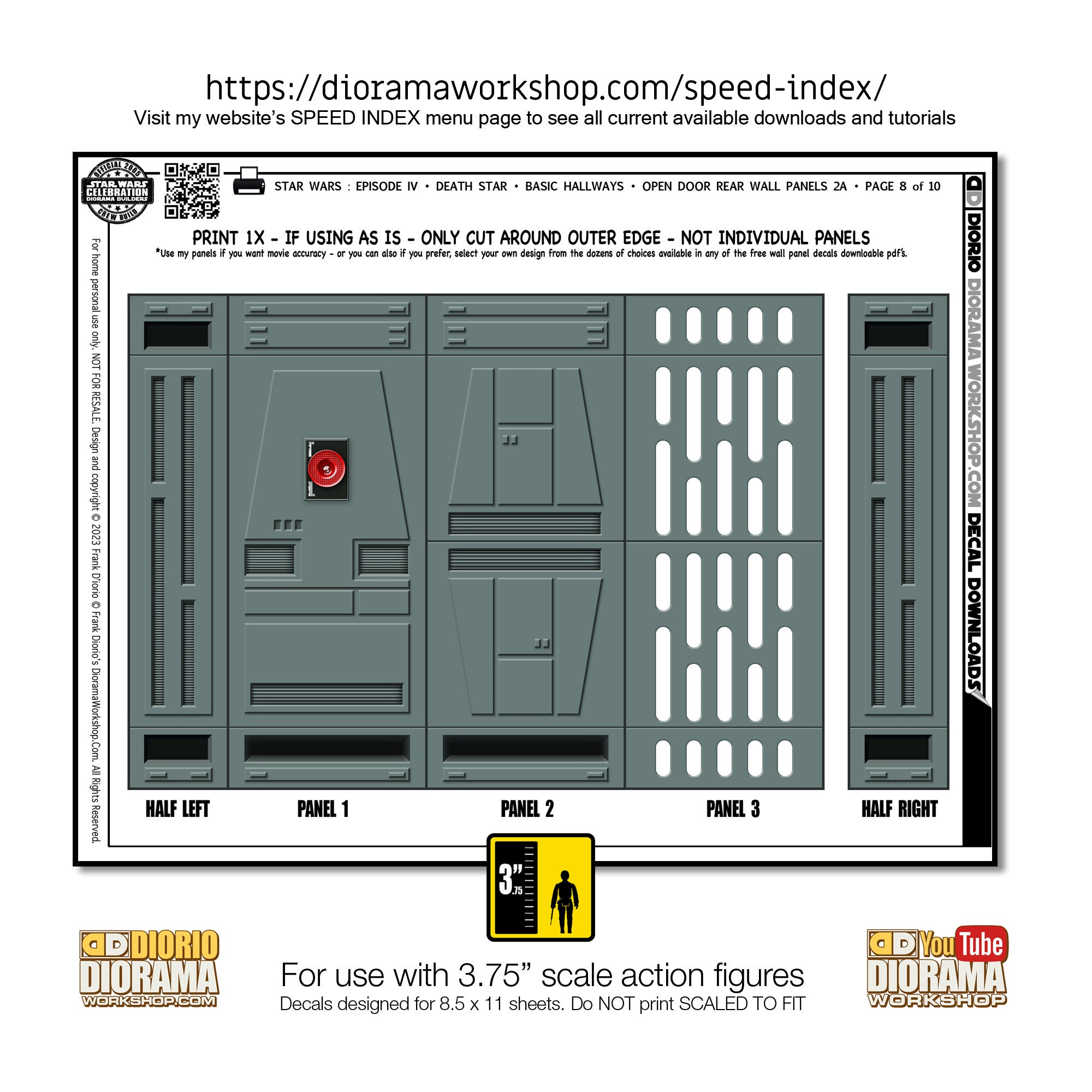 Star Wars Diorama Decals : Death Star Basic Hallway Style A - Etsy Canada