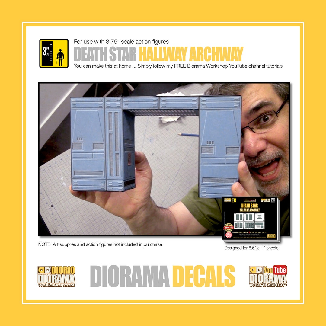 Star Wars Diorama Decals : Death Star Hallway Archway Accessory - Etsy