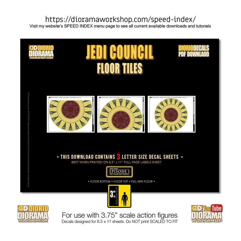Star Wars Diorama Decals : Coruscant Jedi High Council Floors - Etsy Canada