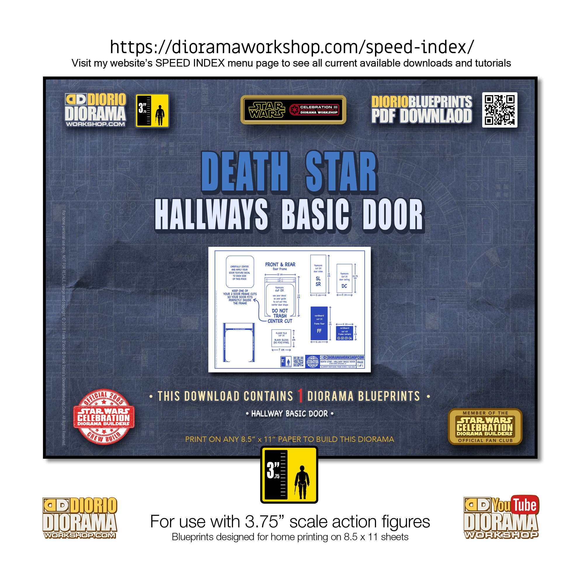 Star Wars Diorama Blueprints : Death Star Basic Hallways Style B - Etsy