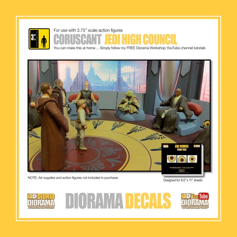 Star Wars Diorama Decals : Coruscant Jedi High Council Floors - Etsy