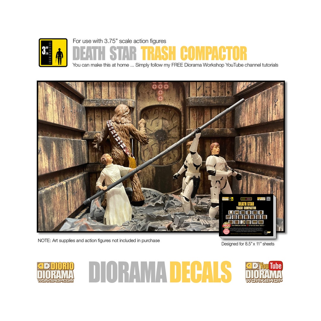 Star Wars Diorama Decals : Death Star Trash Compactor - Etsy