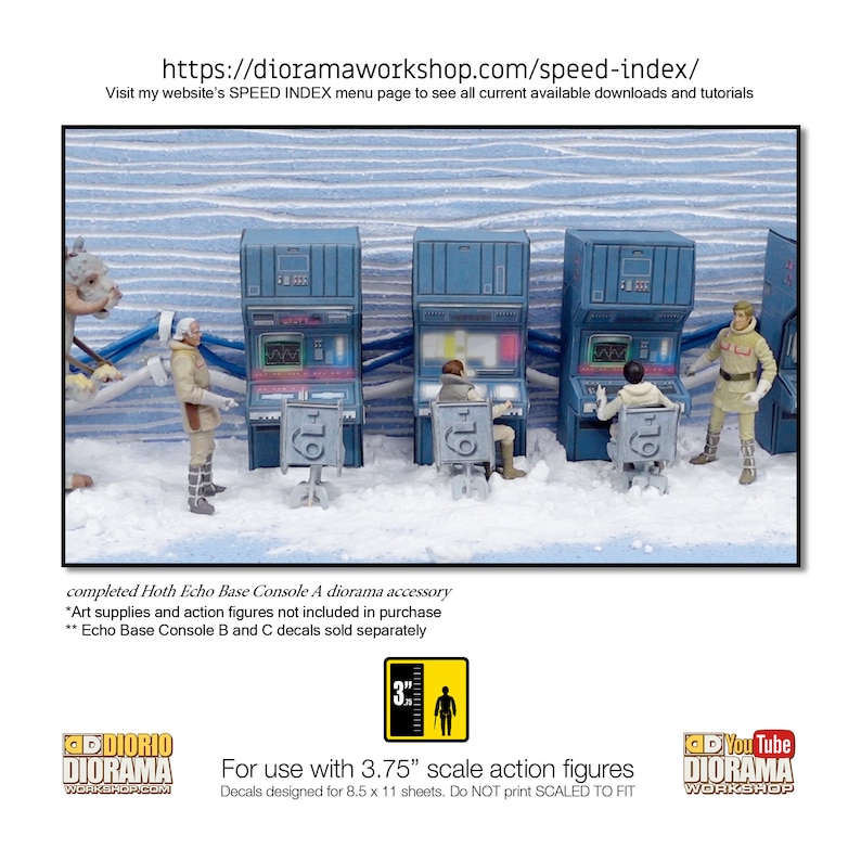Star Wars Diorama Decals : Hoth Echo Base Console A - Etsy
