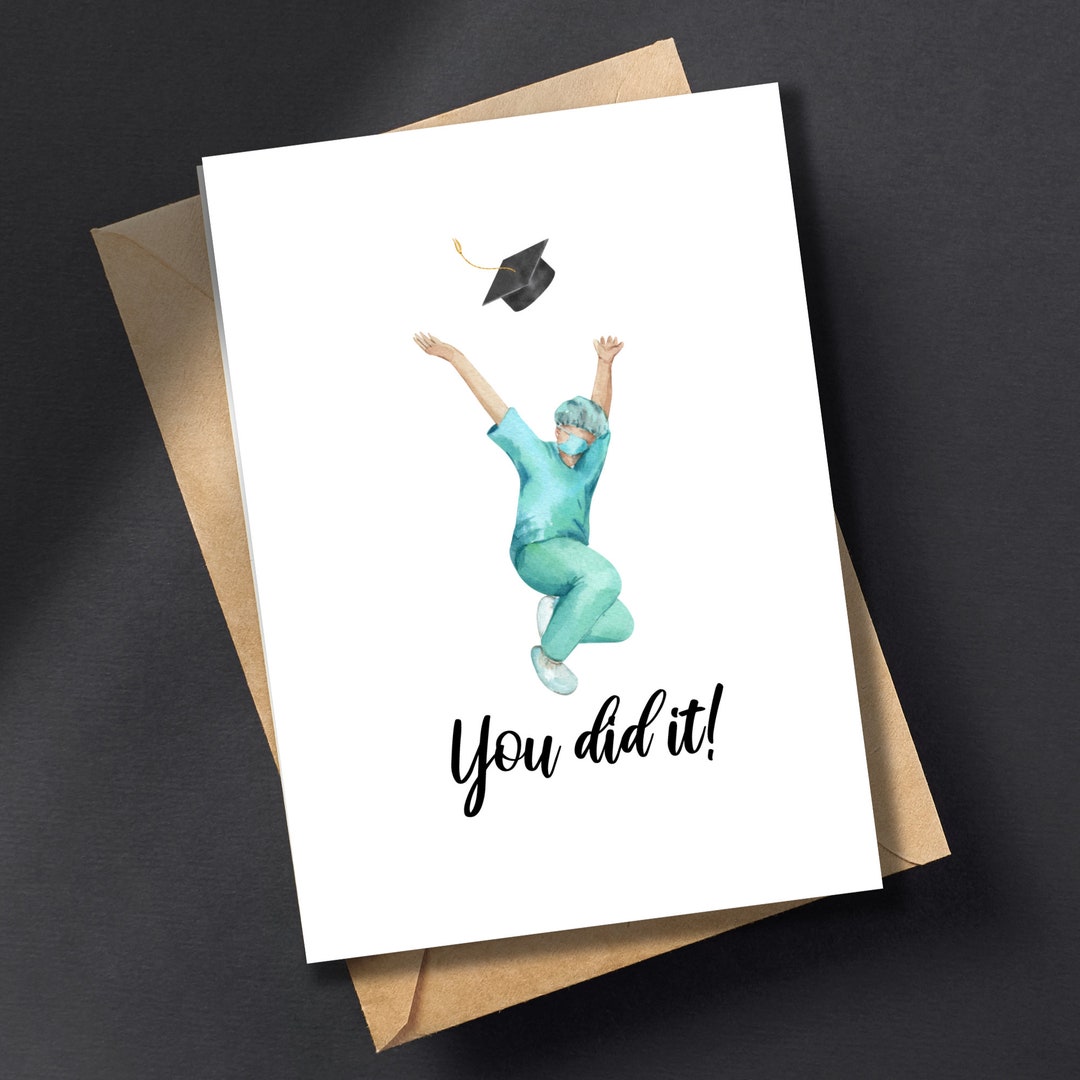Nursing School Graduation Card, RN Card, Graduation for Nurse Card ...