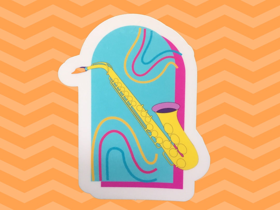 Saxophone Sticker Laptop Sticker Die Cut Sticker Planner Sticker ...