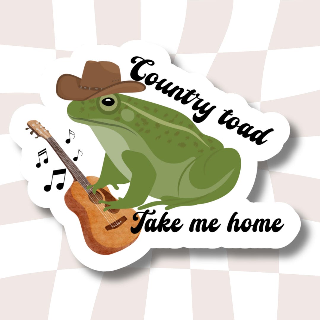 Cowboy Frog Sticker, Laptop Sticker, Die Cut Sticker, Sarcastic Sticker ...