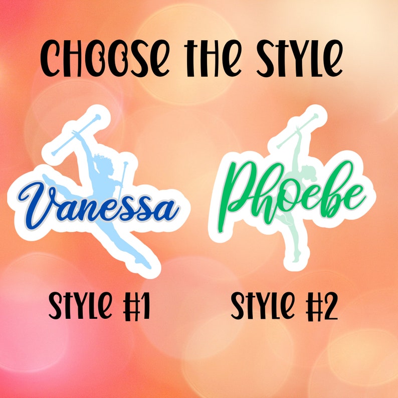 Personalized Baton Twirler Sticker, Custom Name Sticker for Baton ...