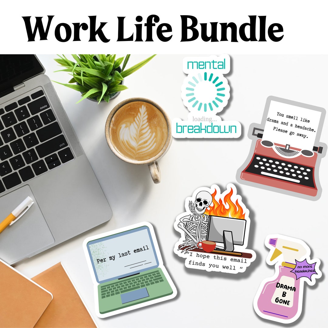 Work Humor Sticker Pack, Corporate Humor Stickers, Laptop Stickers ...