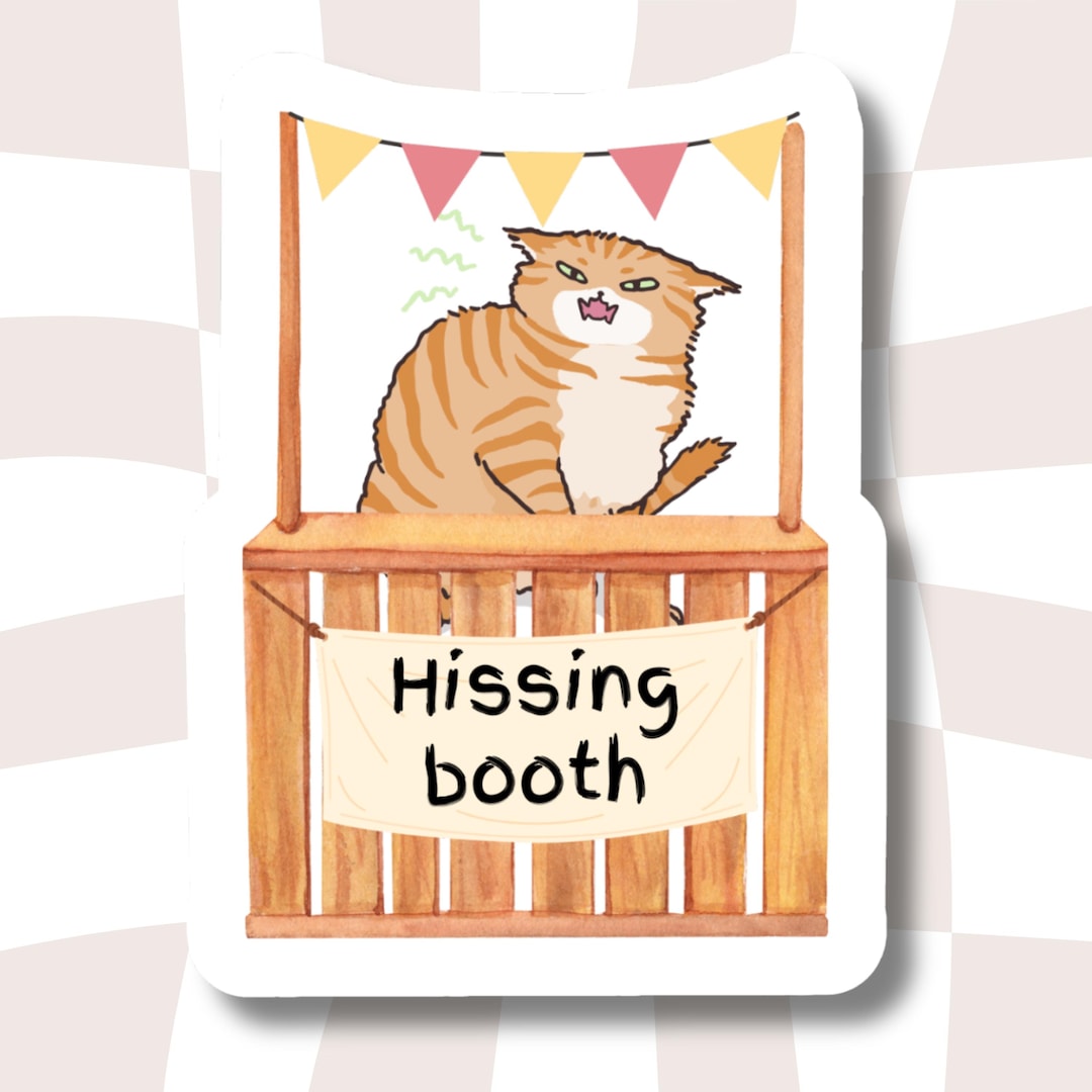 Funny Cat Sticker, Laptop Sticker, Gift for Cat Lover, Planner Sticker ...