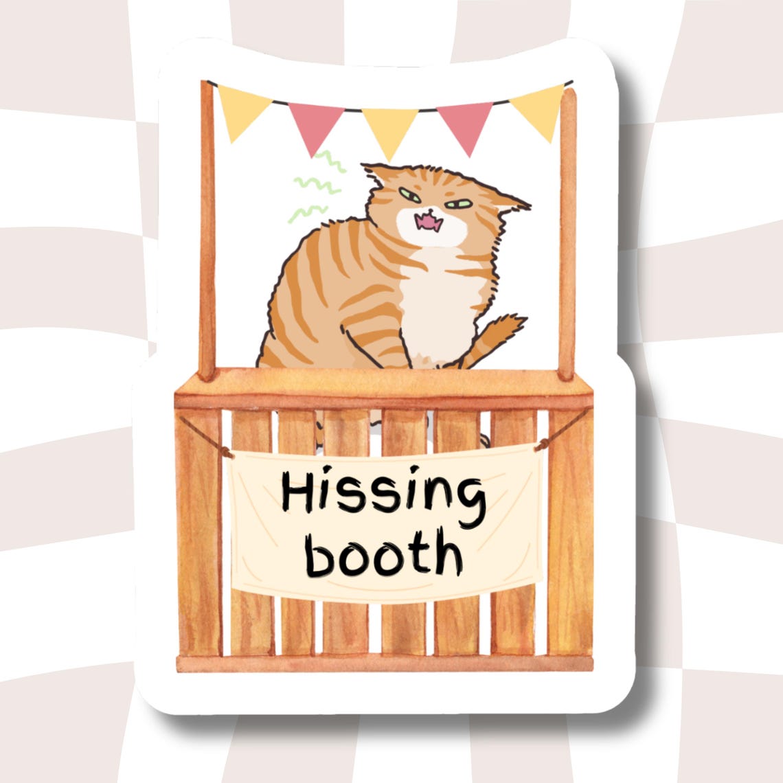 Funny Cat Sticker, Laptop Sticker, Gift for Cat Lover, Planner Sticker ...