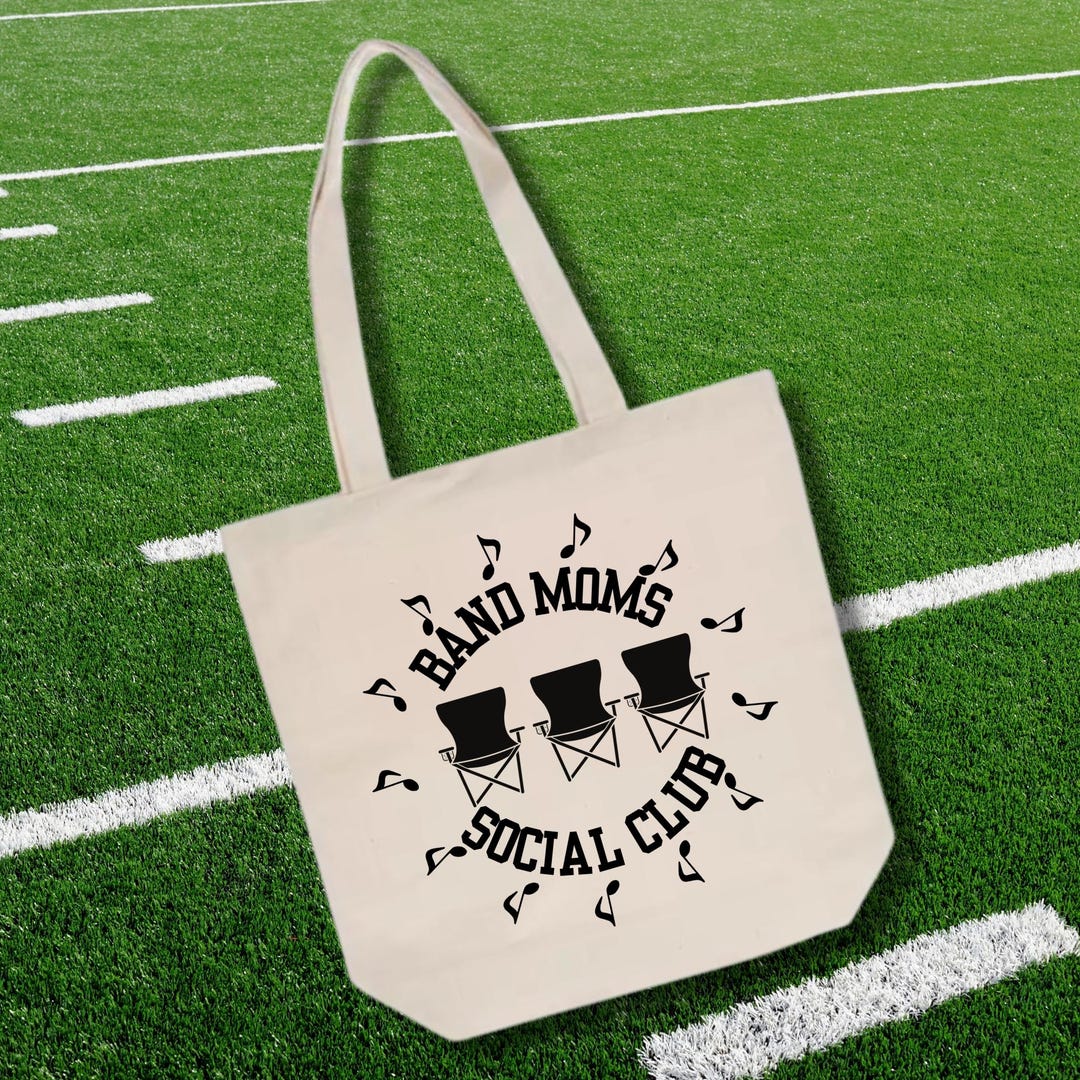 Marching Band Mom Canvas Tote Bag, Band Mom, Band Boosters, Band Parent ...