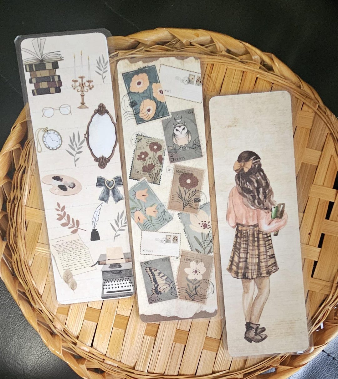 Dark Academia Bookmark Set, Aesthetic Bookmarks, Library, Book Lover ...