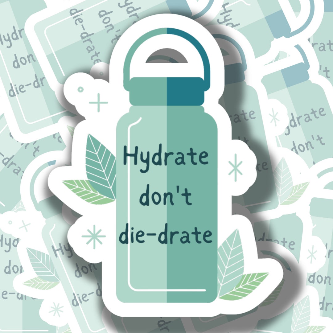 Drink Water Reminder Sticker, Laptop Sticker, Die Cut Sticker, Planner ...