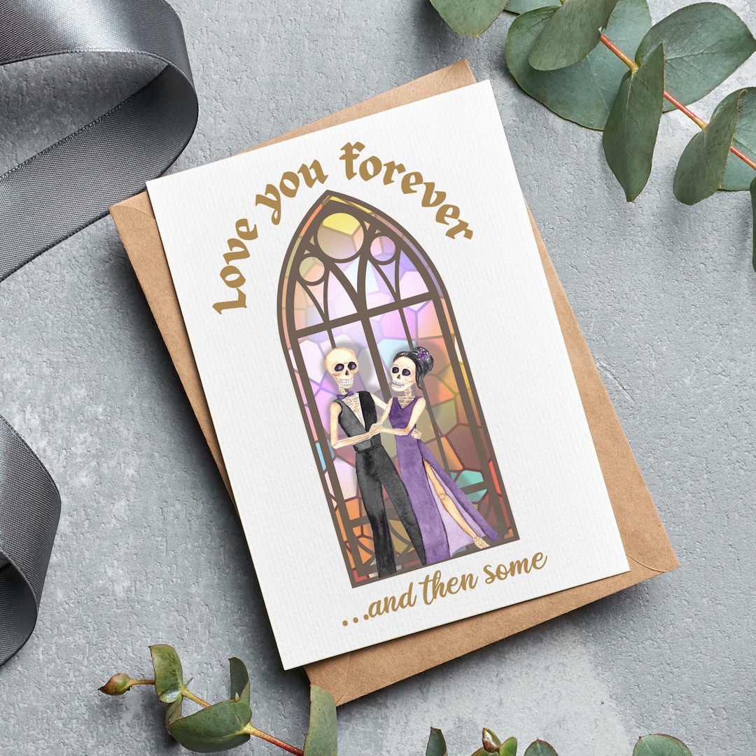 Halloween Wedding Card | Dia De Los Muertos | Anniversary Card for ...